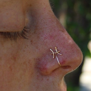 Leo Zodiac Sign Nose Ring Etsy