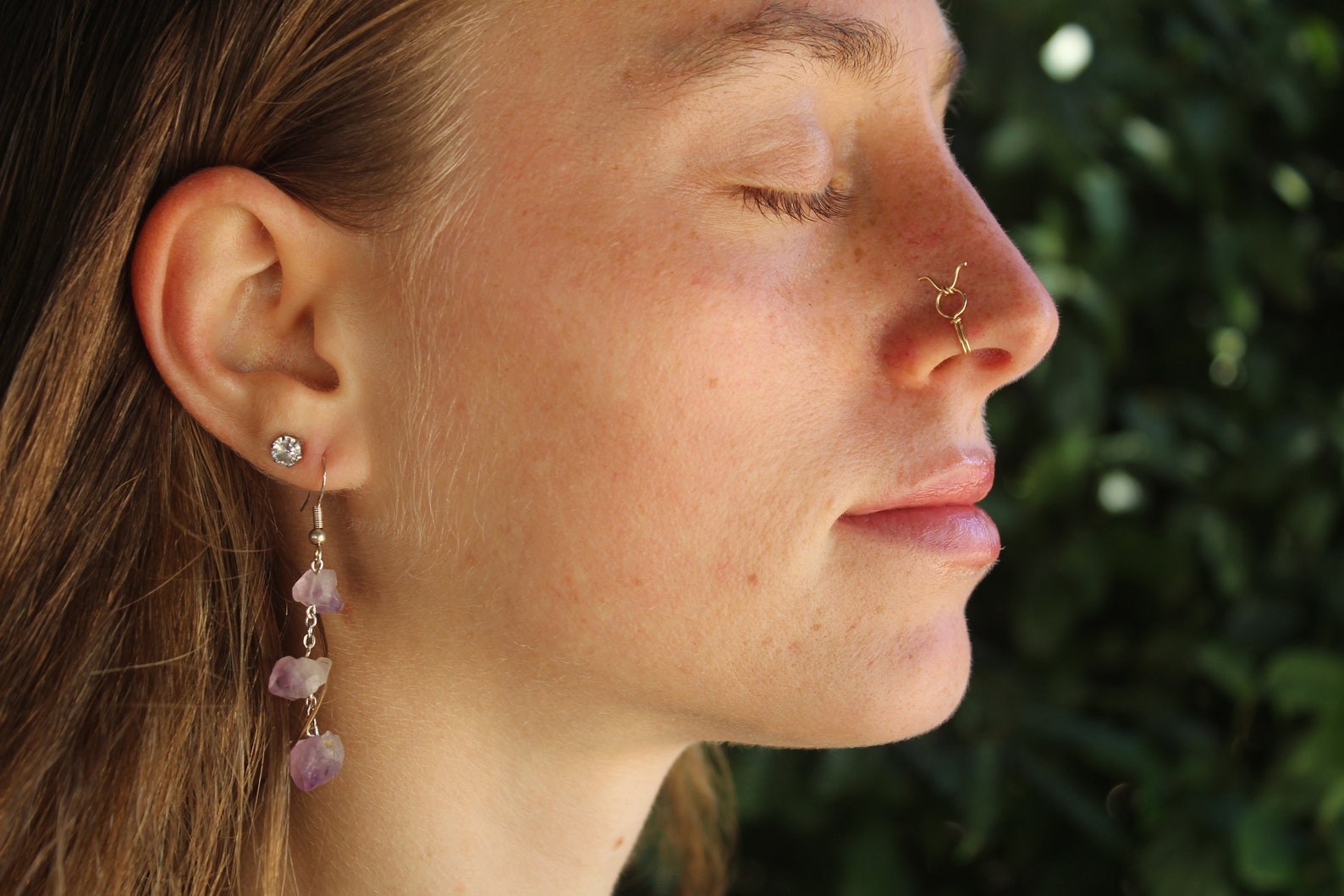 Taurus Zodiac Sign 14k Gold Nose Cuff, No Piercing Needed Nose Ring ...