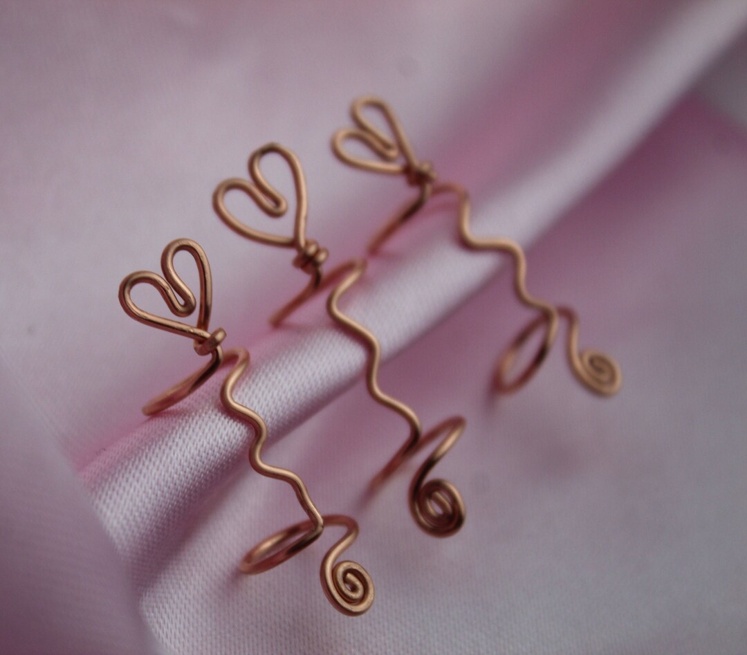 Heart Shaped Copper Loc Jewelry, Heart Dreadlock Coil, Accessories for ...