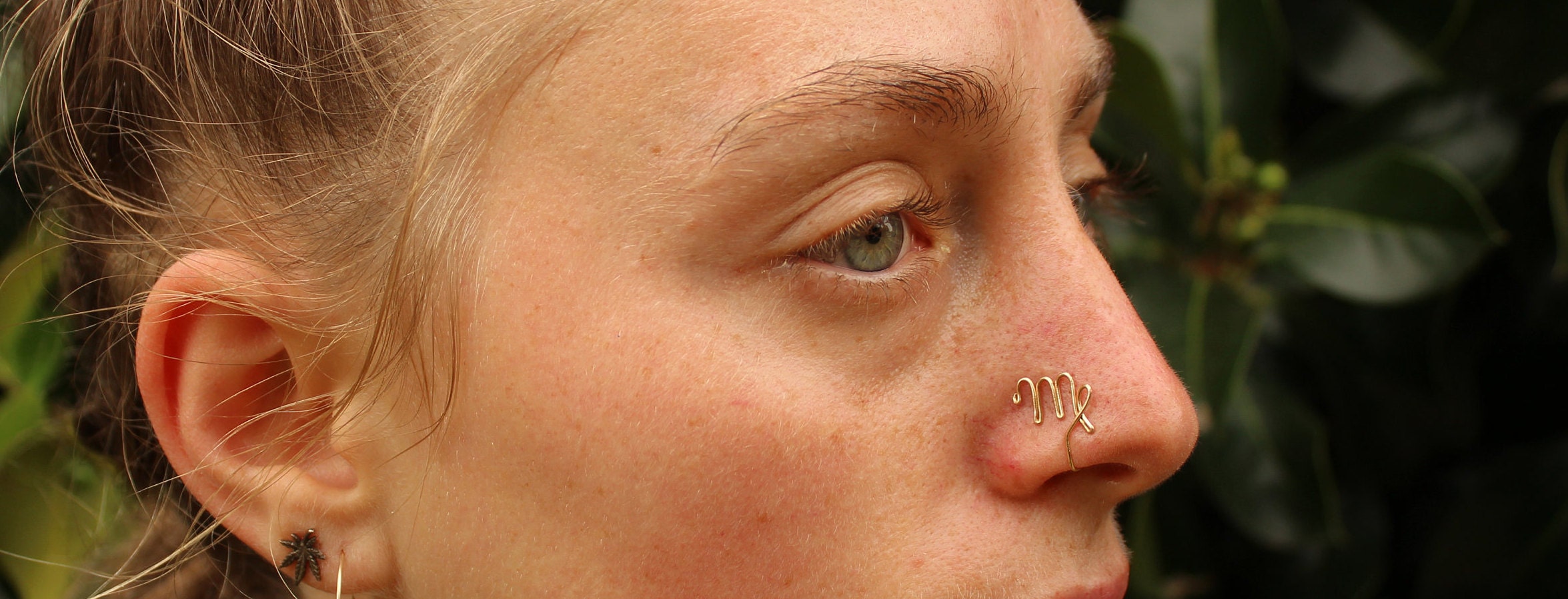 Virgo Zodiac Sign 14k Gold Nose Cuff No Piercing Needed Nose | Etsy