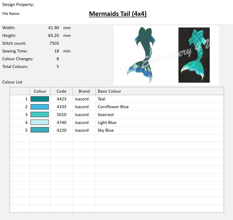 4 Mermaid Designs 2 Sizes Machine Embroidery Mermaid Set 1 - Etsy