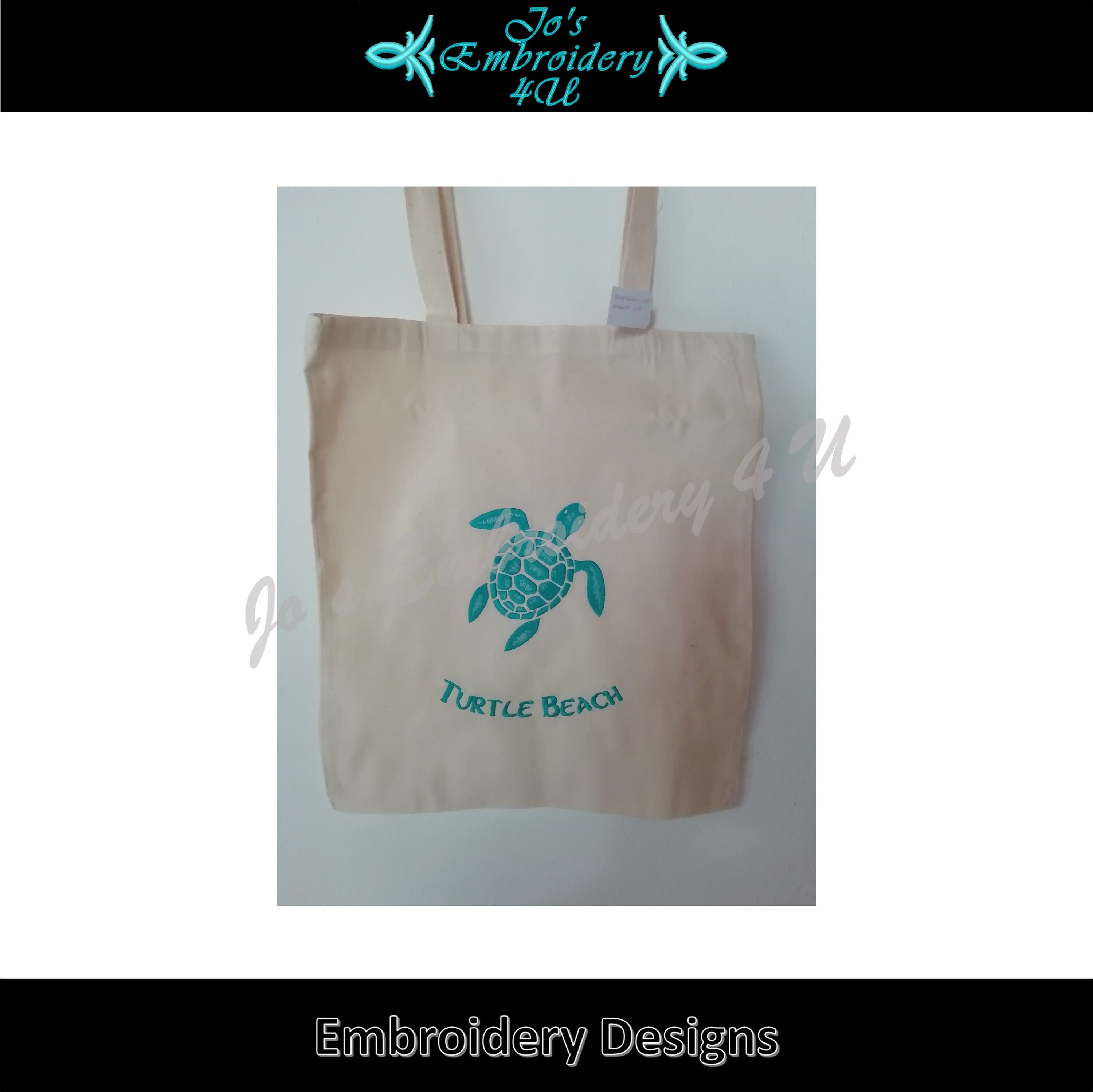 Turtle Design and Turtle Beach Wording 5x7 Frame PES Design Instant ...