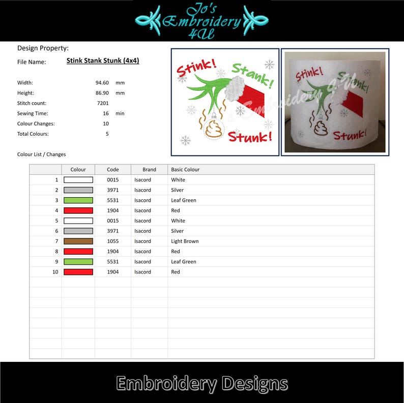 Grinch Christmas Toilet Roll Cover Designs - 4 Embroidery Designs ...
