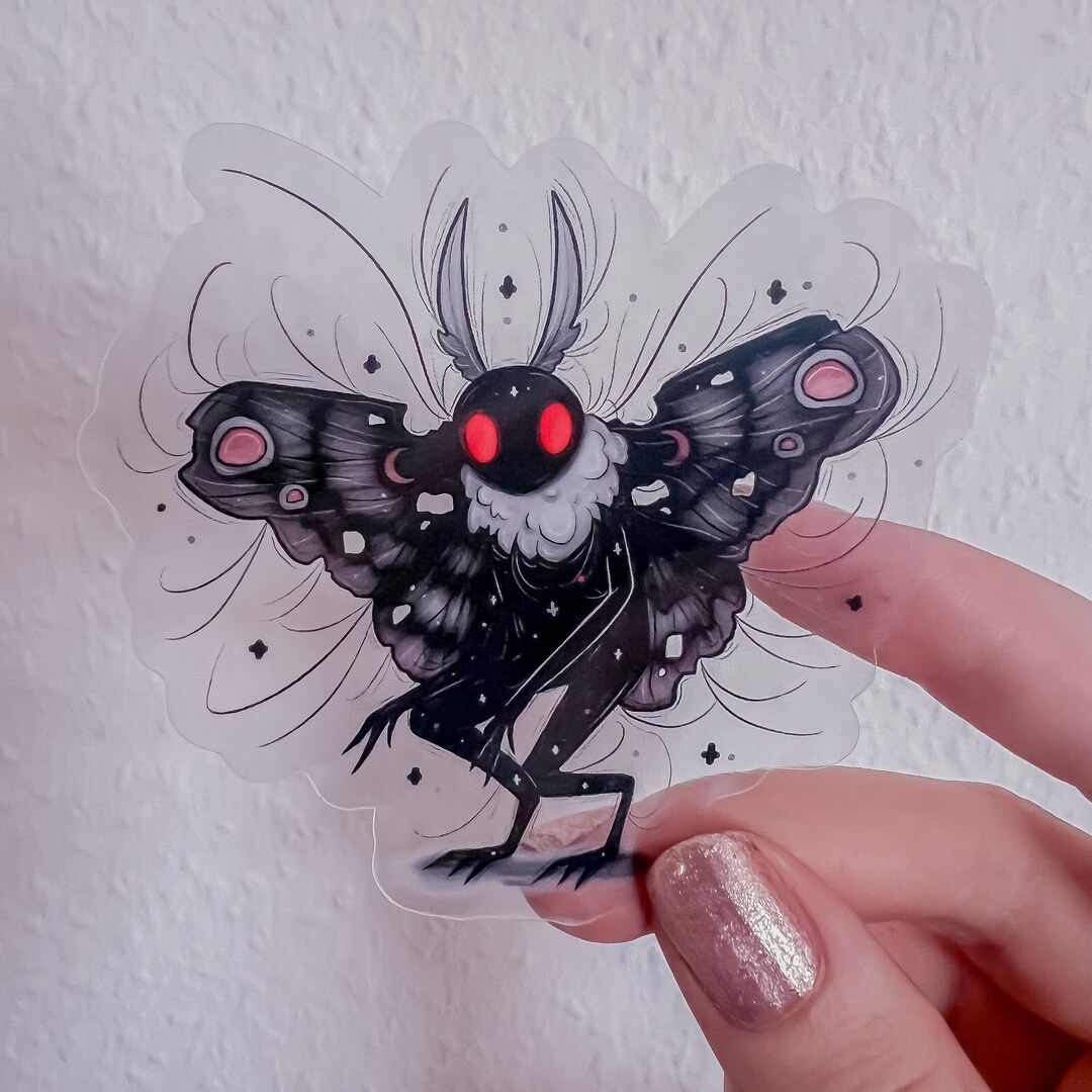 Moth Man Transparent Sticker - Etsy