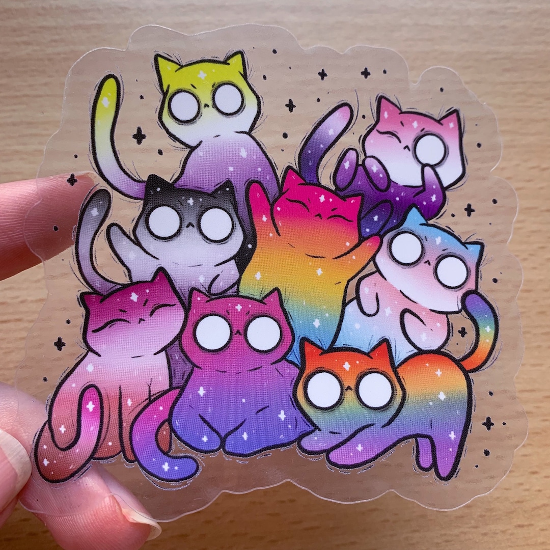 Pride Cats Transparenter Sticker - Etsy