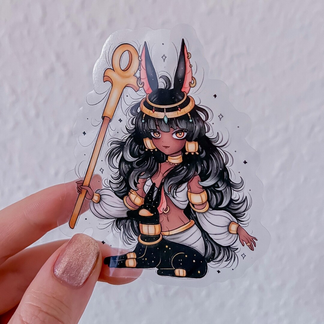 Anubis Female Version Transparent Sticker | Egypt Gods and Goddesses - Etsy