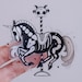 Skeleton Carousel Horse Transparent Sticker Soft Touch Matte Version - Etsy