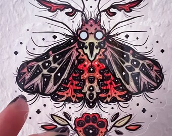 Madagascan Sunset Moth Transparent Sticker | Etsy