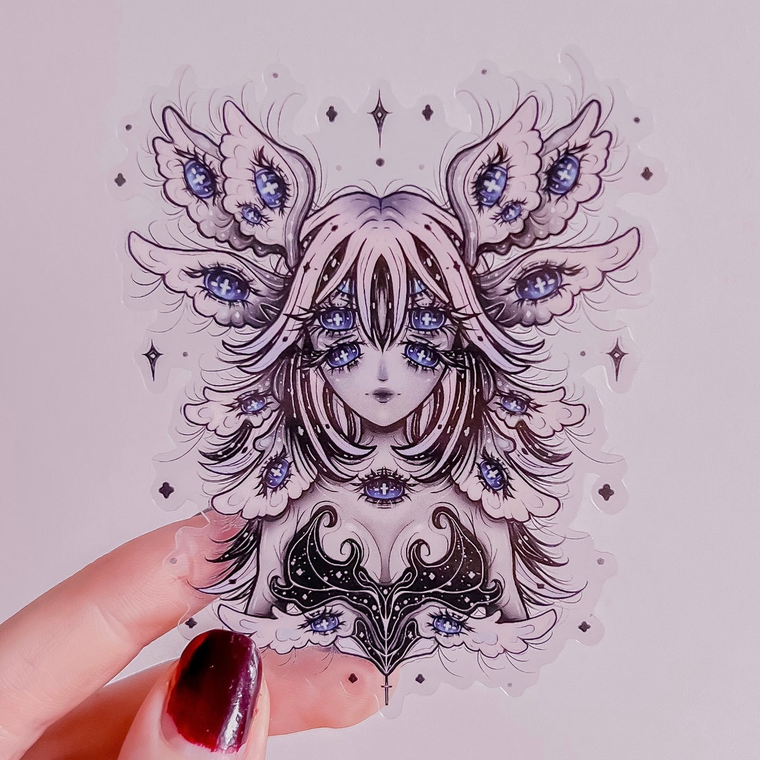 Angel Seraphim Transparent Sticker - Etsy