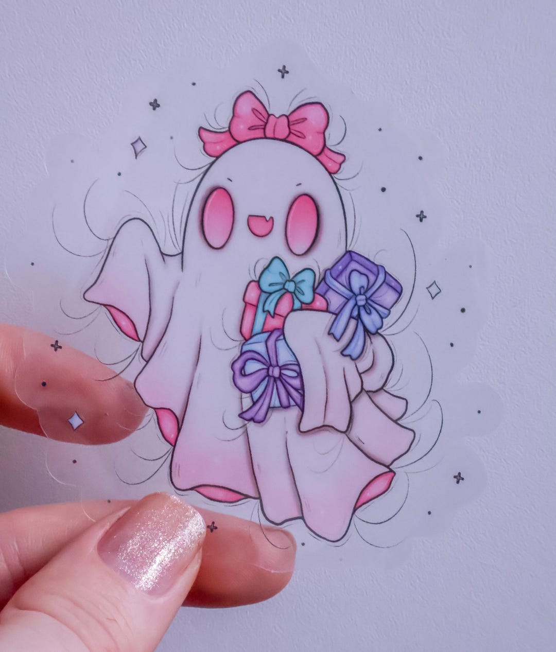 Present Ghost Transparent Sticker - Etsy