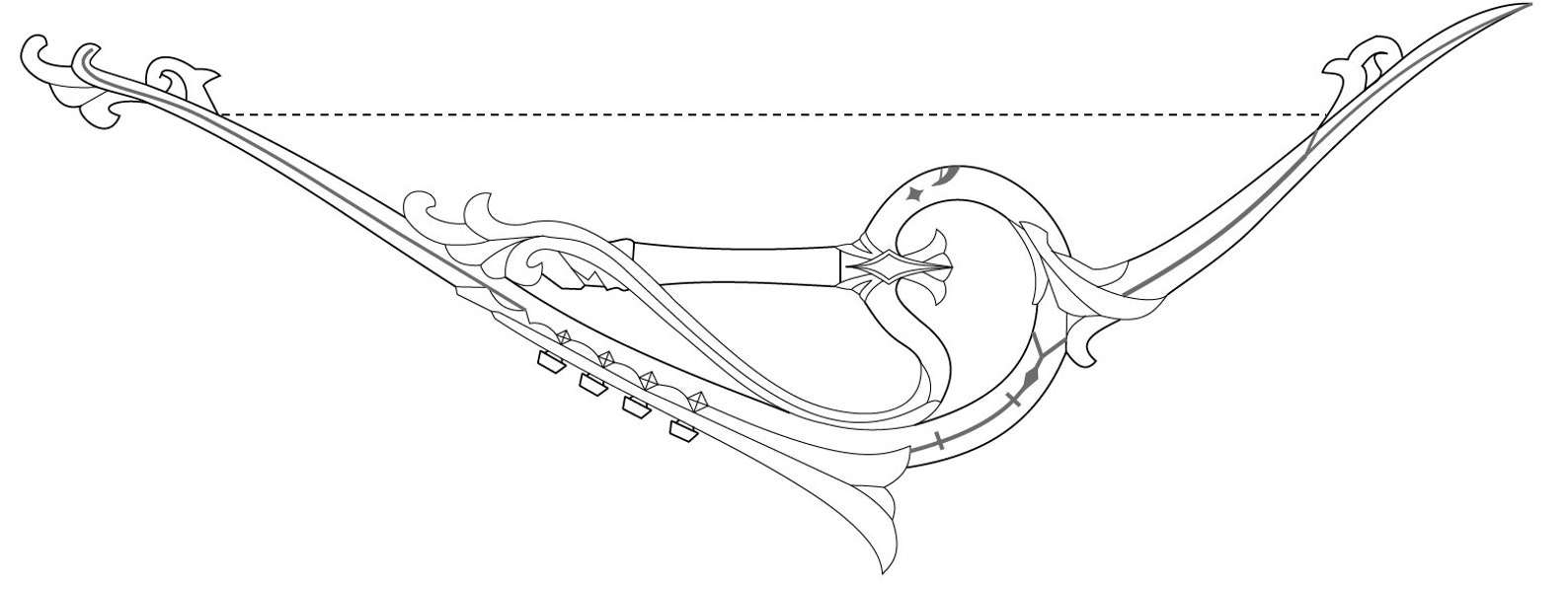 Genshin Impact the Stringless Bow PDF Blueprint - Etsy