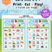 Fun Park Bingo and Match Game | Theme Park Bingo | Kid's Party Game ...