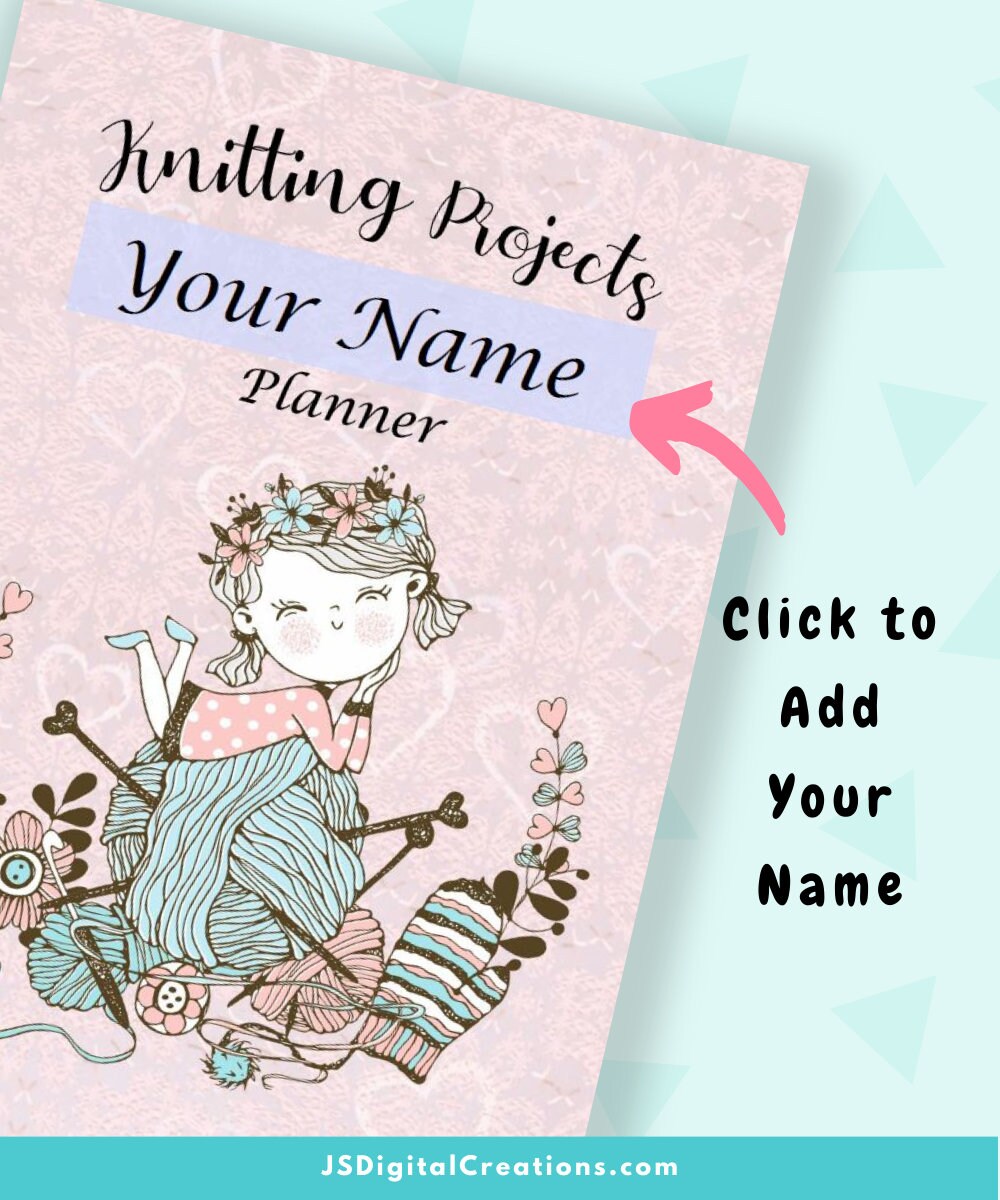 Personalized Knitting Projects Planner | Editable PDF | Project ...