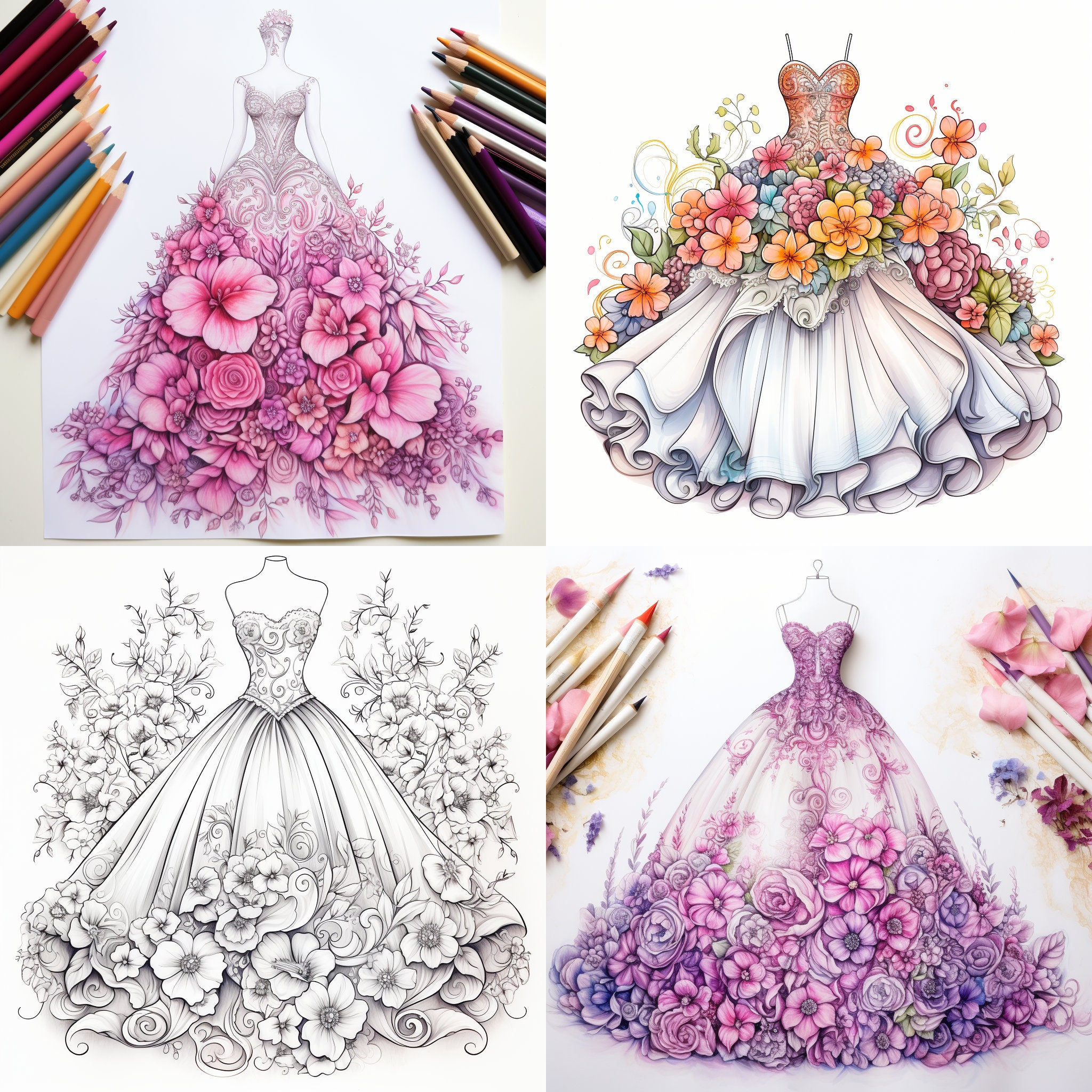 Flower Dress Sketch