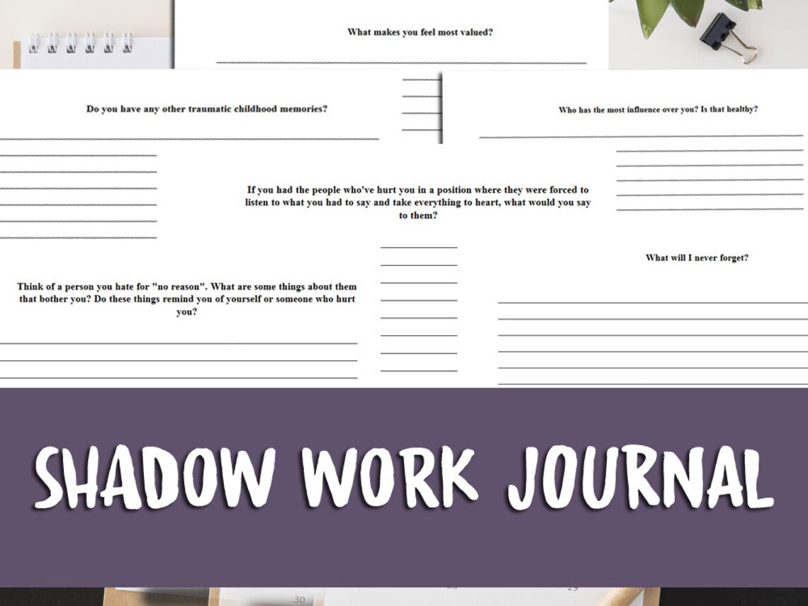 Shadow Work Journal Shadow Work Journal Printable Shadow Etsy UK