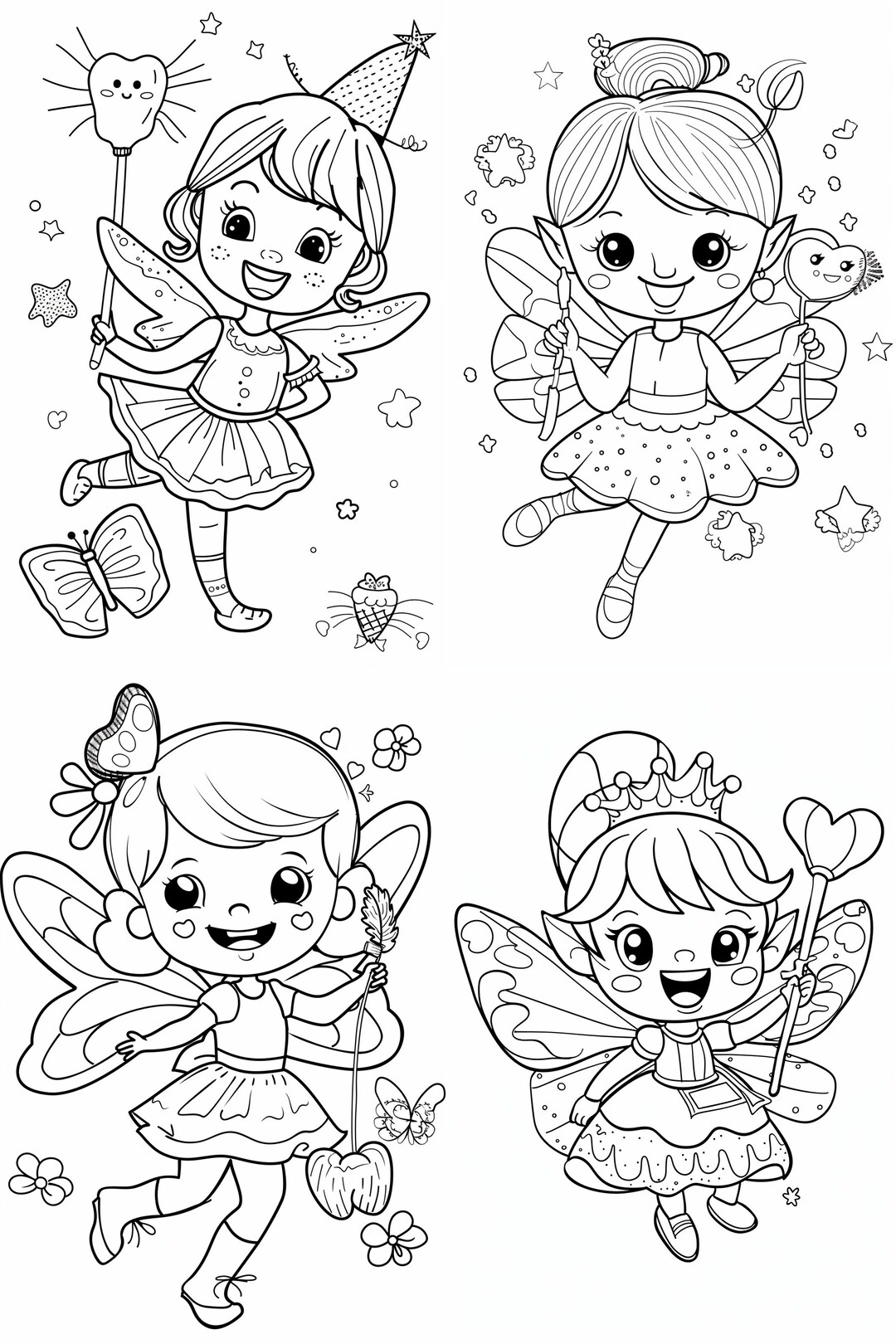 Tooth Fairy Coloring Pages for Kids | Over 70 Kids Coloring Sheets of ...
