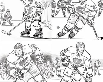Hockey Activity Pages Hockey Coloring Pages (Instant Download) - Etsy