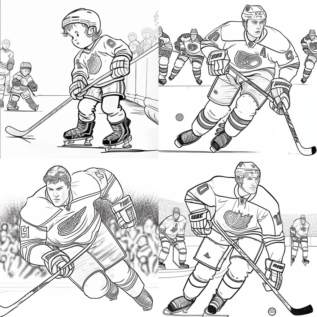 Hockey Players Coloring Pages