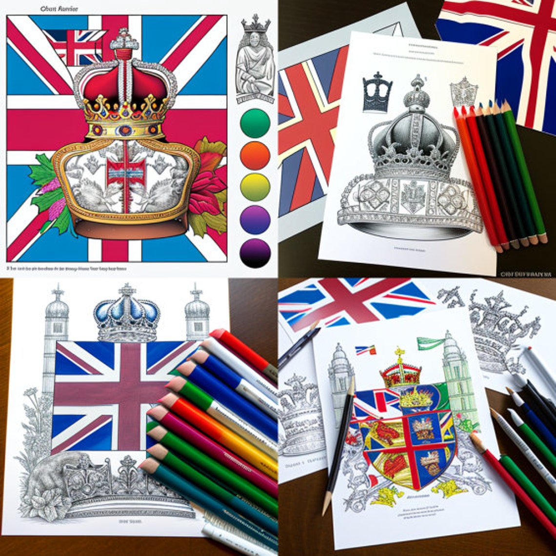 The Kings Coronation Colouring Pages Adult Coloring 40 Page King ...