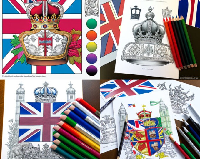 The Kings Coronation Colouring Pages Adult Coloring 40 Page King ...