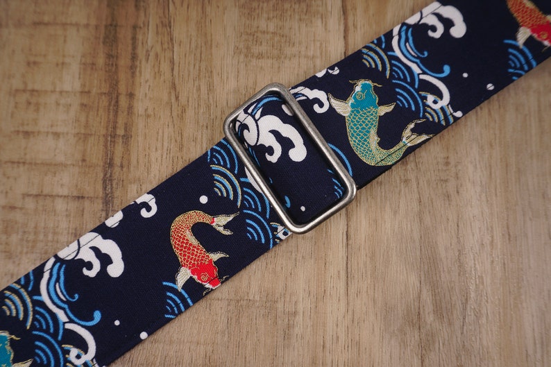 Personalized Koi Fish Guitar Strap With Leather Ends for | Etsy