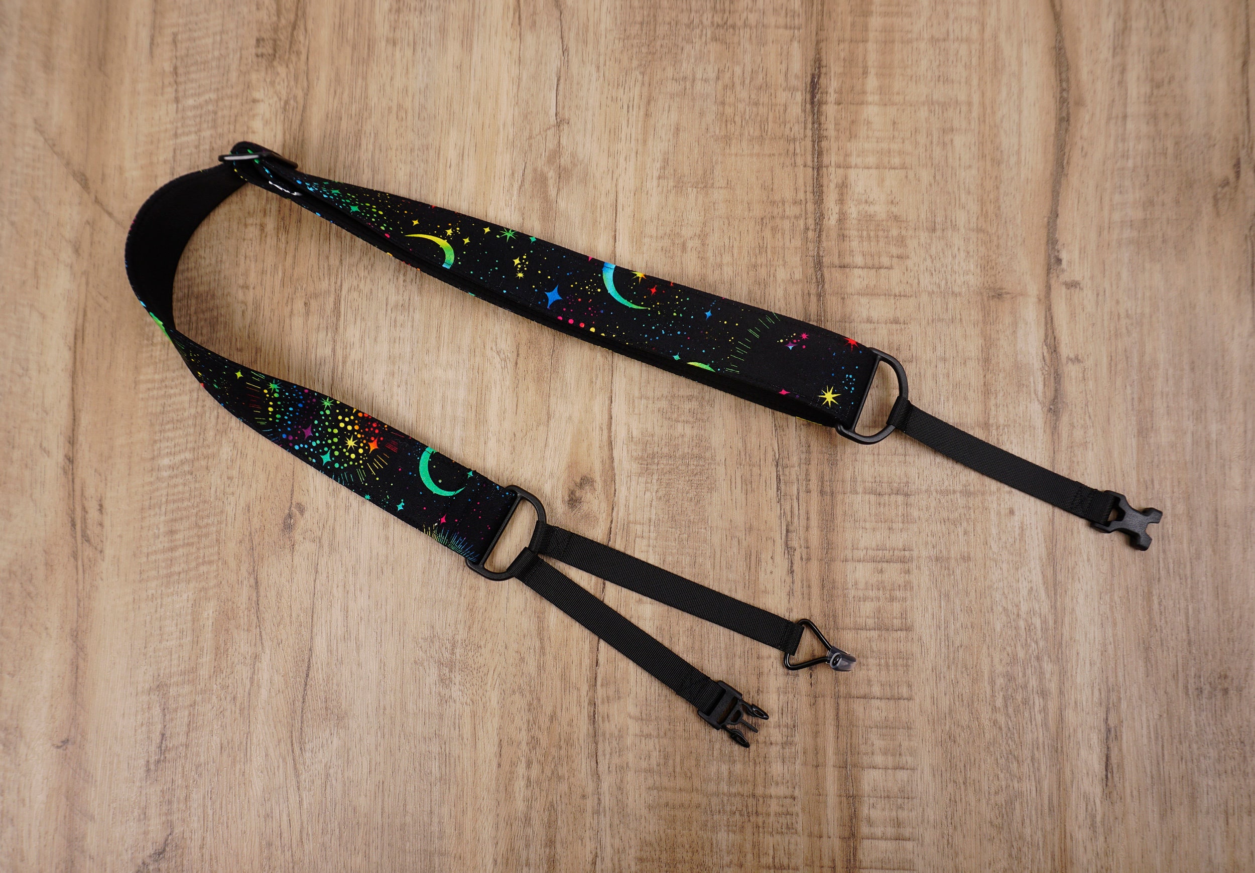 Rainbow Moon Star Clip on Ukulele Hook Strap No Drill No - Etsy