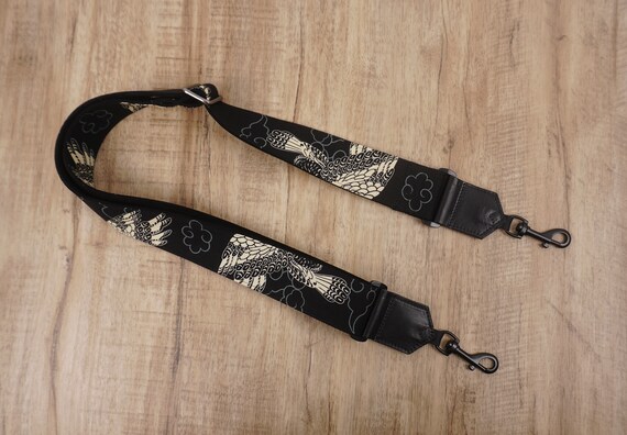 Personalized Eagle Banjo Strap With Leather Ends Vintage - Etsy