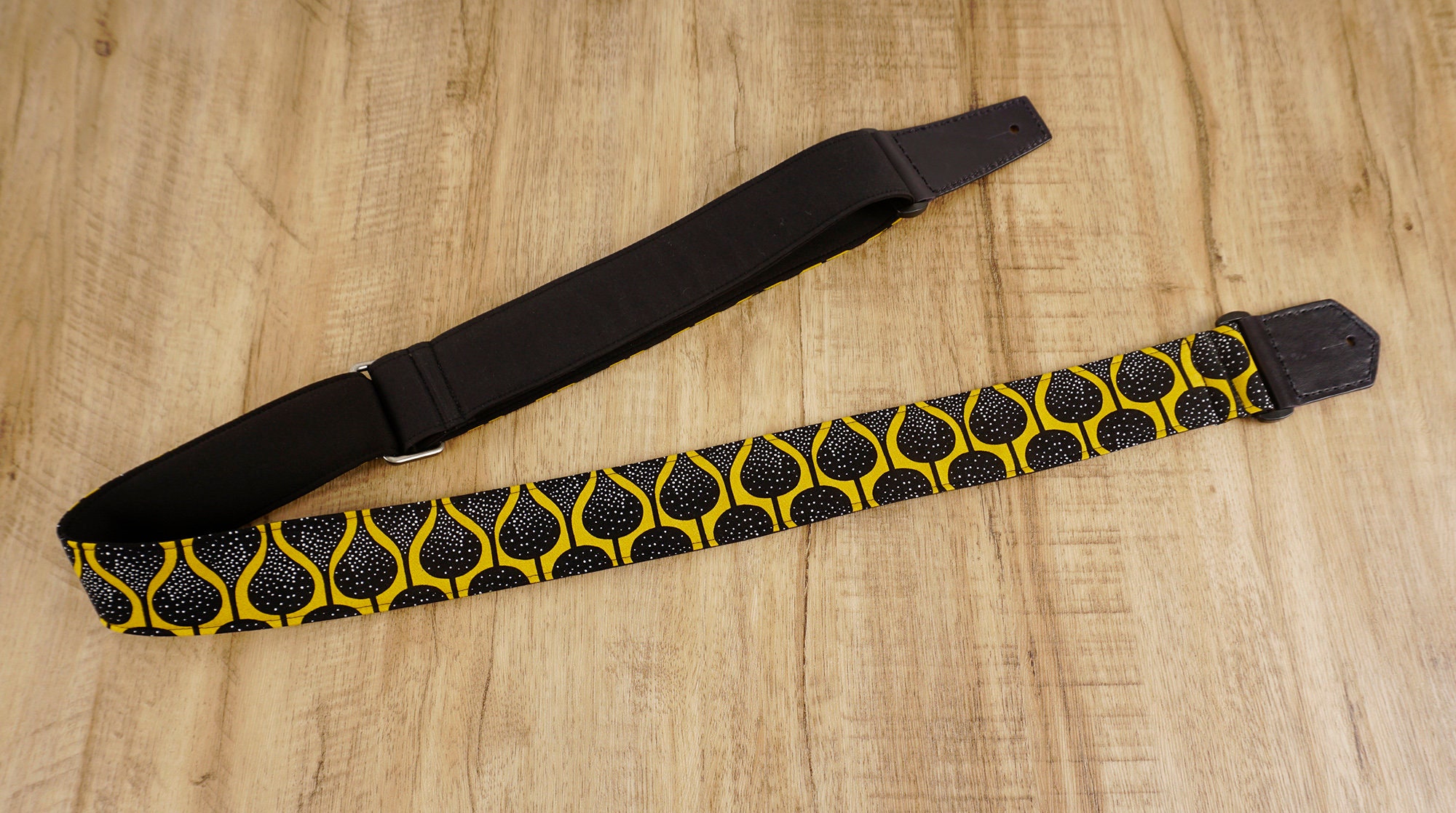 Yellow Queen Guitar Strap/guitar Belt With Leather Ends - Etsy