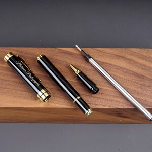 Personalized Black Signature Ballpoint Pen Gift Box Set - Etsy