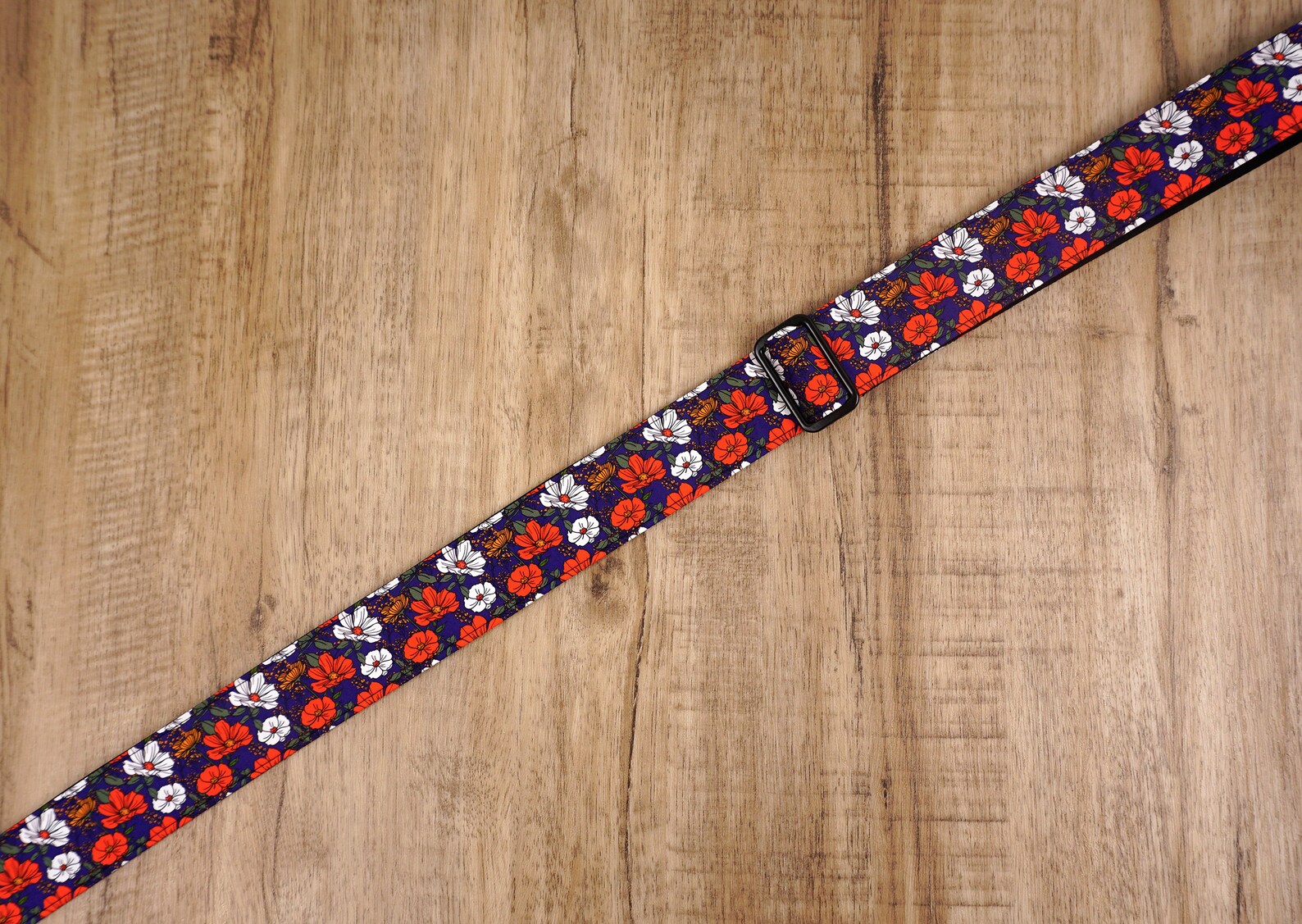 Red Flowers Floral Clip-on Ukulele Hook Strap No Button No - Etsy