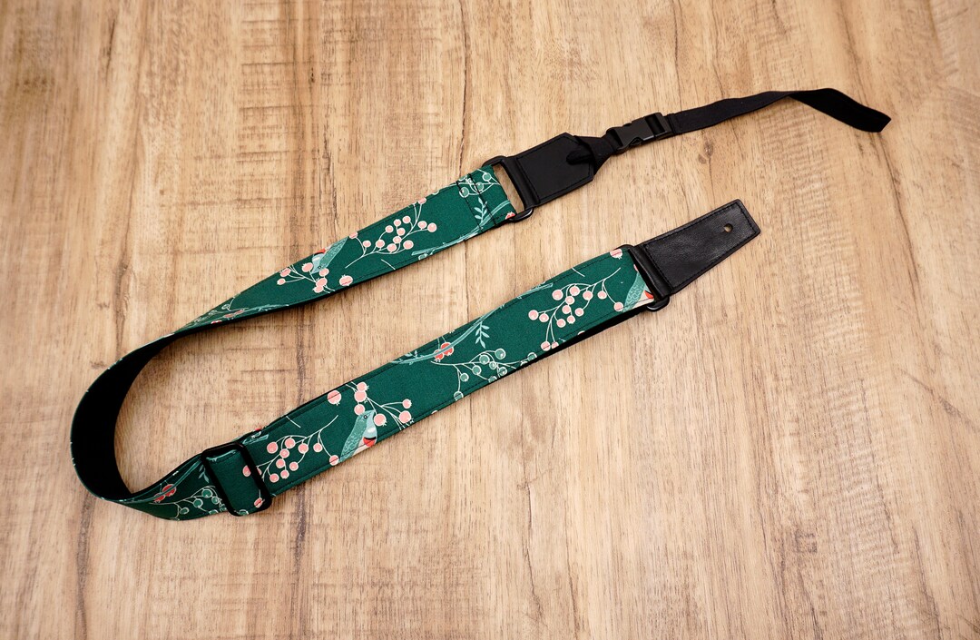 Personalized Green Bird and Small Fruit Ukulele Strap | Comfort Ukulele ...