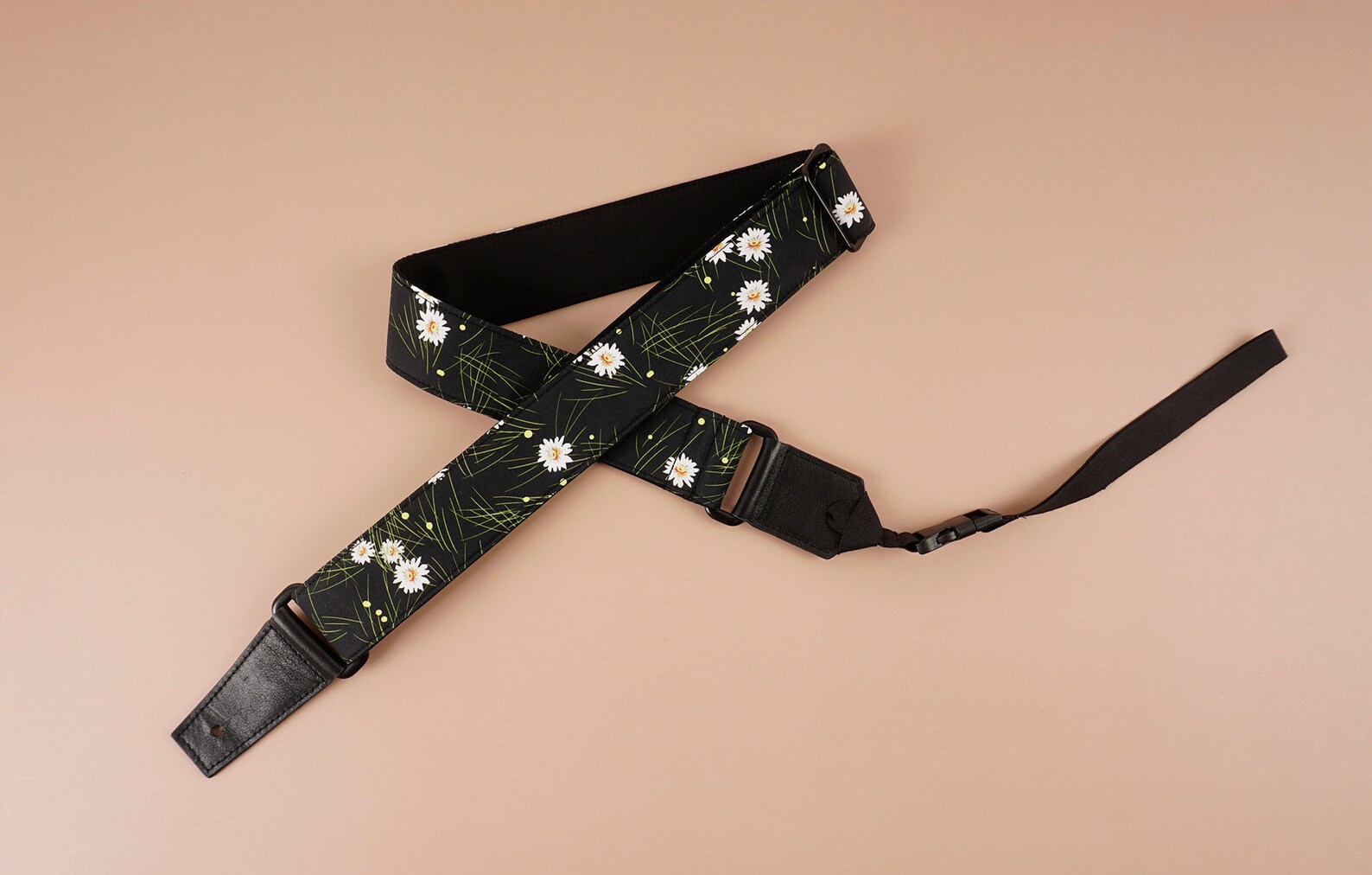 Personalized Daisy Ukulele Strap With Leather Ends Floral - Etsy
