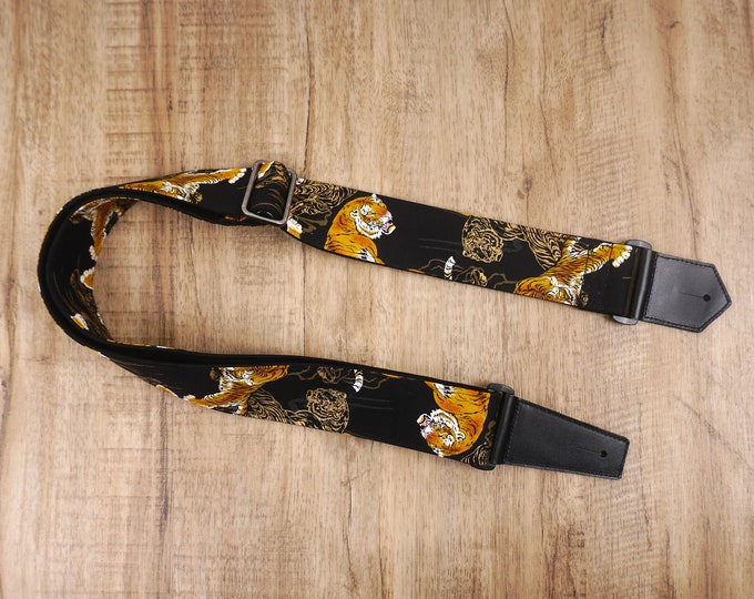 Wolverine Tiger Guitar Strap, Adjustable Guitar Strap, Guitar Strap ...