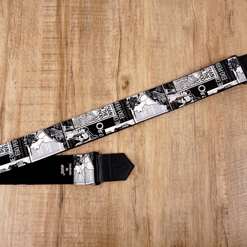 Personalized Japan Beauty Guitar Strap With Leather Ends on | Etsy