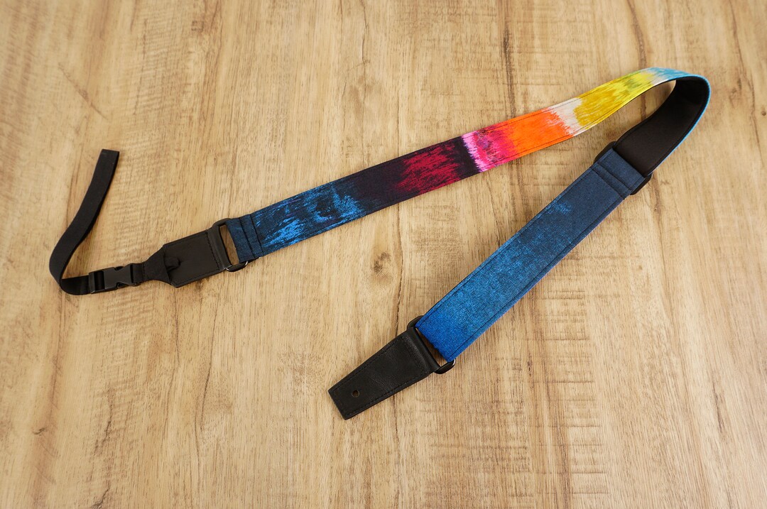 Personalized Hawaiian Beach Printed Ukulele Shoulder Strap With Leather ...