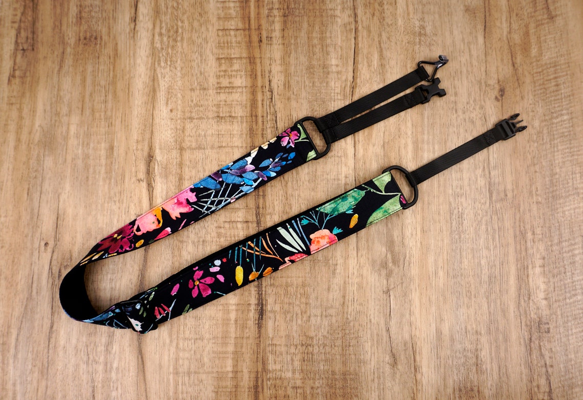 Watercolor nature clip on ukulele hook strap no drill no | Etsy