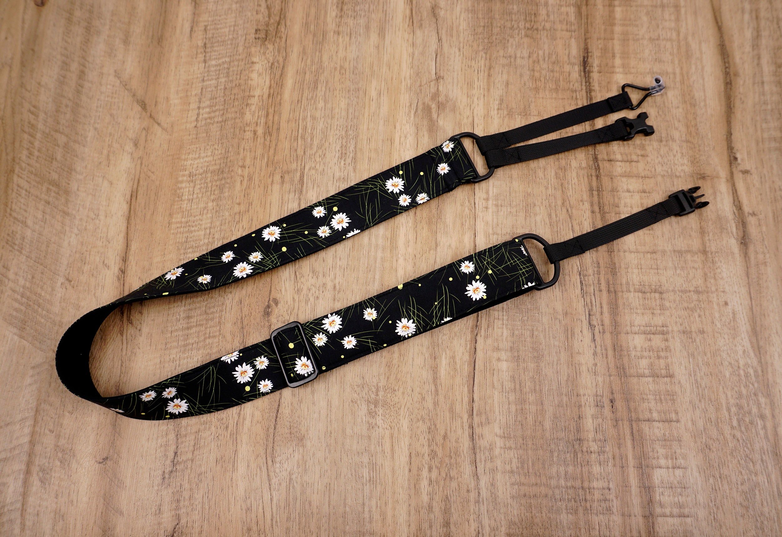 White Daisy Floral Clip-on Ukulele Hook Strap No Button No - Etsy