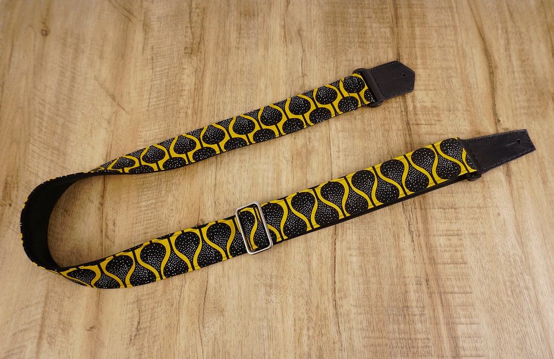 Yellow Queen Guitar Strap/guitar Belt With Leather Ends, Graduation ...