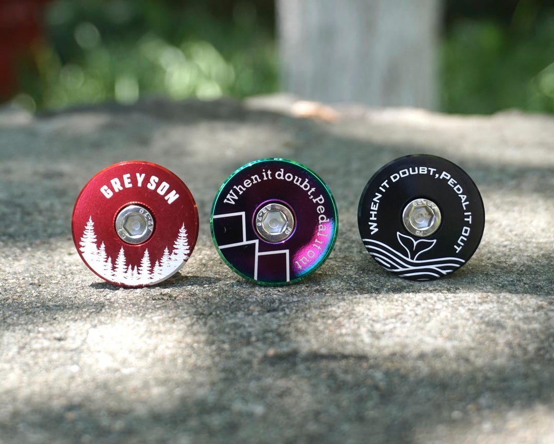 Personalized Bike Headset Top Cap With Bolt - Etsy