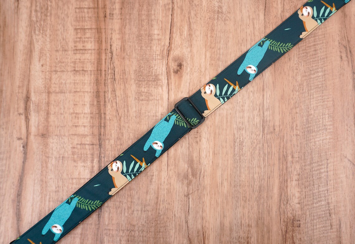 Personalized Sloth Ukulele Strap With Leather Ends Cute - Etsy