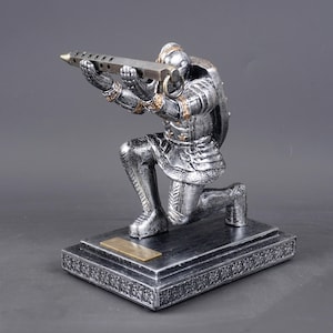 Personalized Medieval Knight Pen Holder – Custom Engraved Brass ...