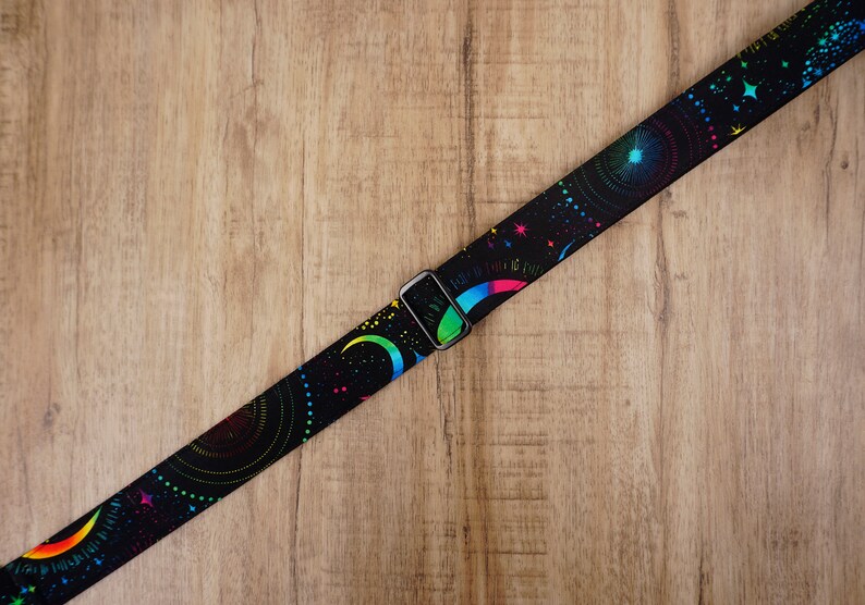 Personalized Rainbow Moon Star Ukulele Shoulder Strap With - Etsy