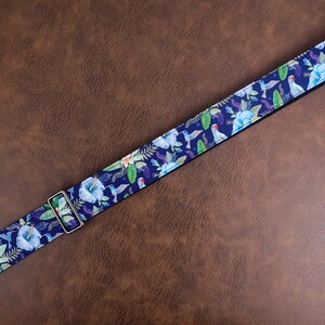 Personalized Hummingbird Guitar Strap With Leather Ends for Acoustic ...
