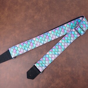 Personalized Dragon Scales Guitar Strap With Leather Ends for - Etsy