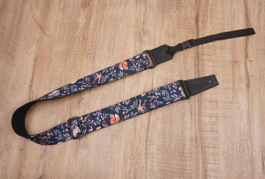 Personalized Nature Ukulele Strap With Leather Ends | Animal Ukulele ...