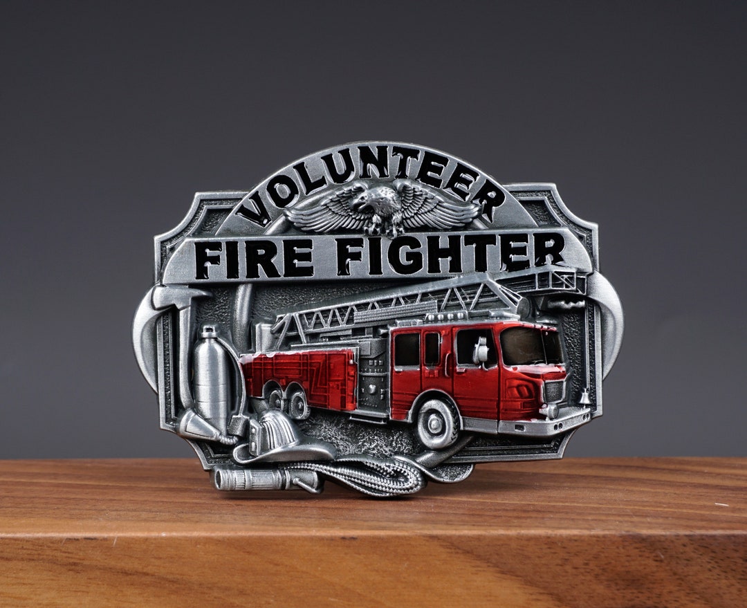 Firefighter Belt Buckle, Western Cowboy Vintage Belt Buckle - Etsy