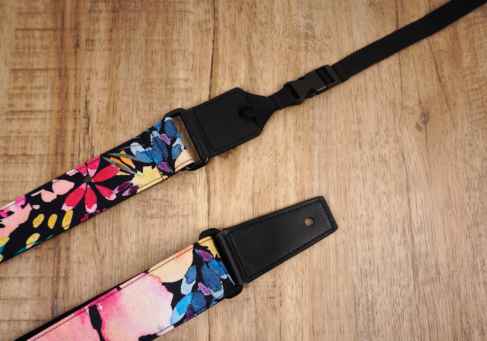 Personalized Watercolor Nature Ukulele Strap With Leather Ends, - Etsy