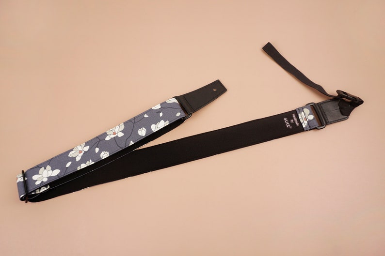 Personalized Magnolia Flower Ukulele Shoulder Strap With - Etsy