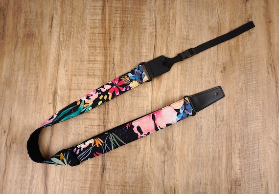 Personalized Watercolor Nature Ukulele Strap With Leather | Etsy