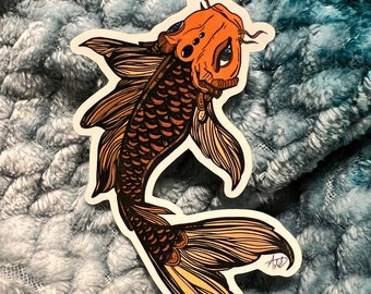 Japanese Koi Fish Sticker - Etsy